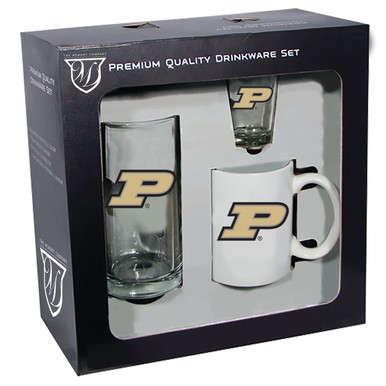Purdue Boilermakers 3 Piece Drinkware Gift Set - Sports Unlimited