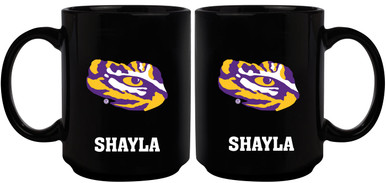 LSU Tigers Personalized 15 oz. Black Mug - Sports Unlimited