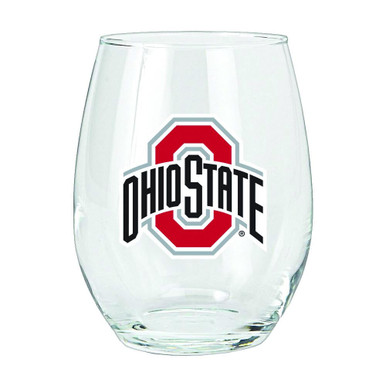 Ohio State Buckeyes 15 oz. Stemless Wine Glass - Sports Unlimited