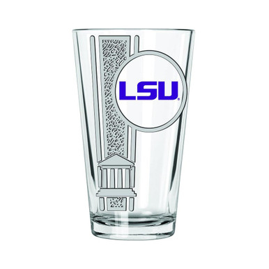 LSU Tigers 16 oz. Etched Decal Pint Glass - Sports Unlimited