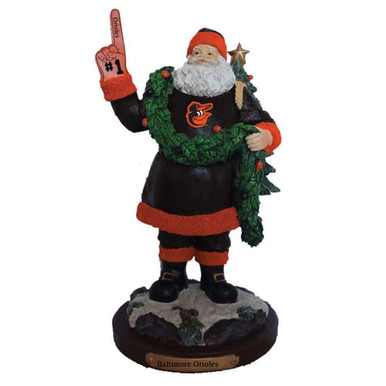 Baltimore Orioles Santa with Foam Finger Figurine - Sports Unlimited