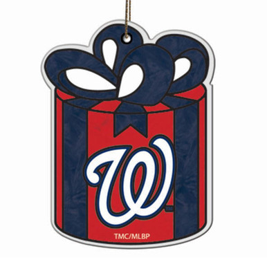Washington Nationals Art Glass Gift Box Ornament - Sports Unlimited