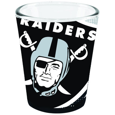Las Vegas Raiders 2 oz. Full Wrap Highlight Bottom Shot Glass - Sports ...