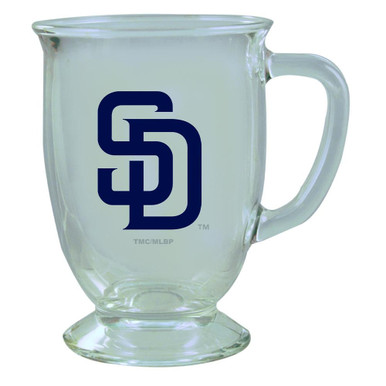 San Diego Padres 16 oz. Glass Cafe Mug - Sports Unlimited