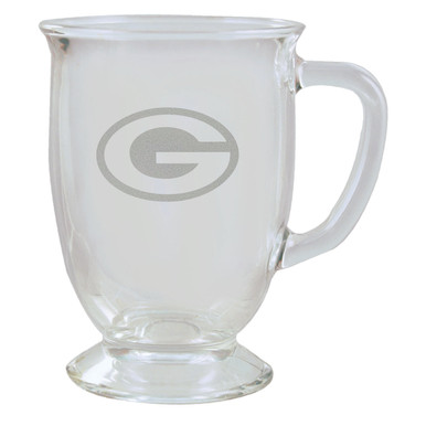 Green Bay Packers 16 oz. Etched Glass Cafe Mug - Sports Unlimited