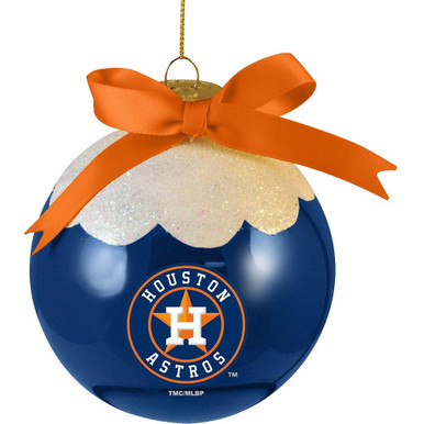 Houston Astros Snowcap Ball Ornament - Sports Unlimited