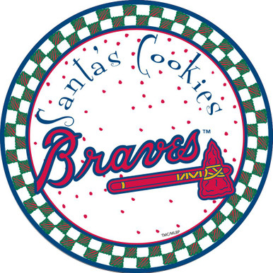 Atlanta Braves Santa Cookie Plate - Sports Unlimited
