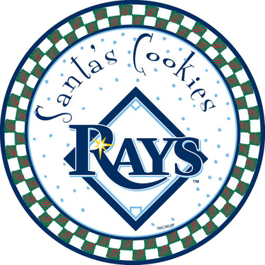 Tampa Bay Rays Santa Cookie Plate - Sports Unlimited