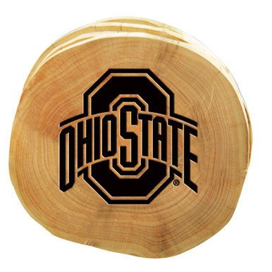 Ohio State Buckeyes 4-Piece Wood Cut Round Coaster Set - Sports Unlimited