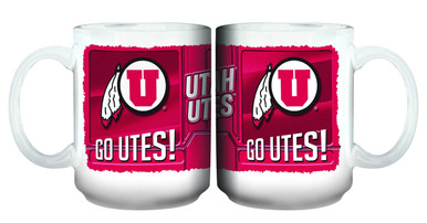 Utah Utes 15 oz. White Mug - Sports Unlimited