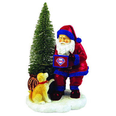 Philadelphia Phillies Santa with LED Tree Figurine - Sports Unlimited