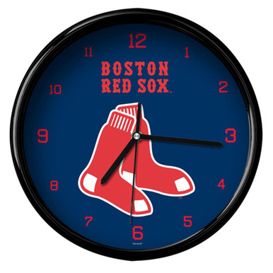 Boston Red Sox MLB Black Rim Clock - Sports Unlimited