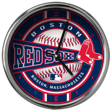 Boston Red Sox Chrome Clock - Sports Unlimited