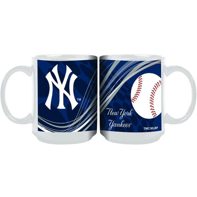 New York Yankees 15 oz. White Dynamic Mug - Sports Unlimited