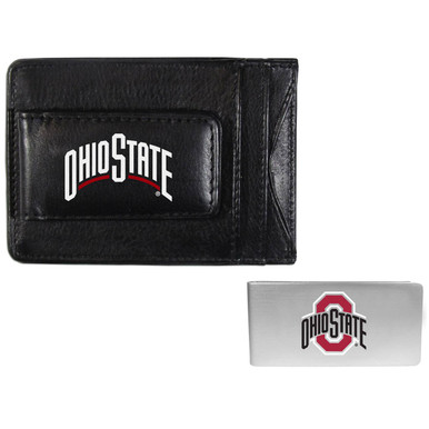 Ohio State Buckeyes Leather Cash & Cardholder & Money Clip - Sports ...