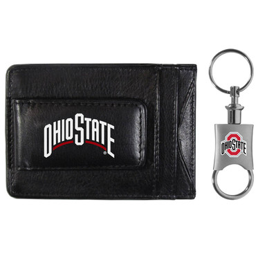 Ohio State Buckeyes Leather Cash & Cardholder & Valet Key Chain ...