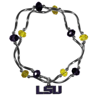 LSU Tigers Crystal Bead Bracelet - Sports Unlimited