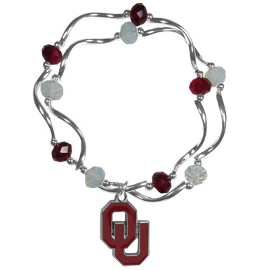 Oklahoma Sooners Crystal Bead Bracelet - Sports Unlimited