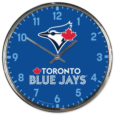 Toronto Blue Jays Round Chrome Wall Clock - Sports Unlimited