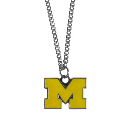 Michigan Wolverines Chain Necklace with Small Charm - Sports Unlimited