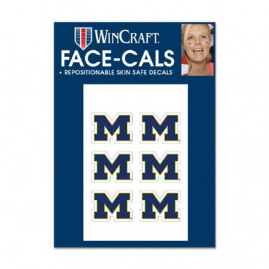 Michigan Wolverines Tattoo Face Decals - Sports Unlimited