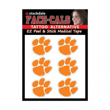 Clemson Tigers Tattoo Face Decals - Sports Unlimited
