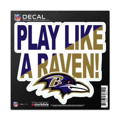 Baltimore Ravens 6" x 6" All Surface Slogan Decal - Sports Unlimited