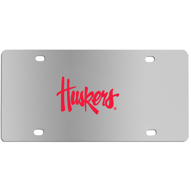 Nebraska Cornhuskers Steel License Plate Wall Plaque - Sports Unlimited