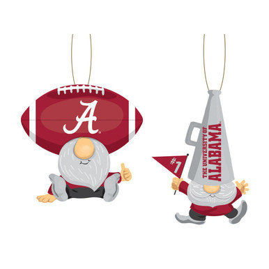 Alabama Crimson Tide 2-Pack Gnome Ornament - Sports Unlimited