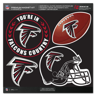 Atlanta Falcons 4 Piece Magnet Kit - Sports Unlimited
