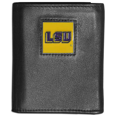 LSU Tigers Leather Tri-fold Wallet - Sports Unlimited