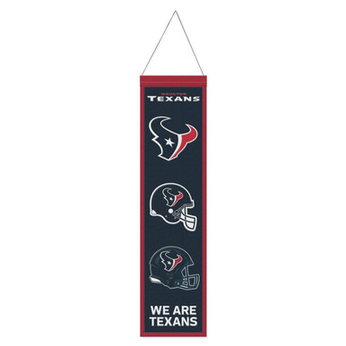 Houston Texans 8" x 32" Evolution Wool Banner - Sports Unlimited