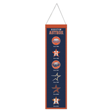 Houston Astros 8" x 32" Evolution Wool Banner - Sports Unlimited