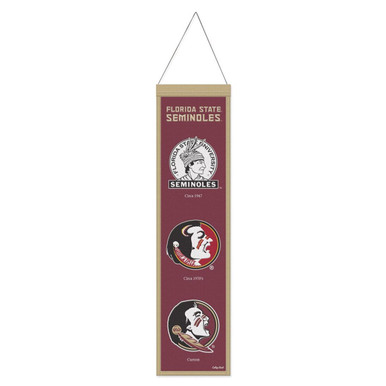 Florida State Seminoles 8" x 32" Evolution Wool Banner - Sports Unlimited
