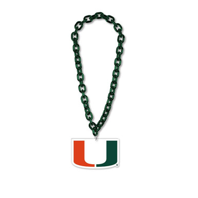 Miami Hurricanes Big Fan Chain Necklace - Sports Unlimited