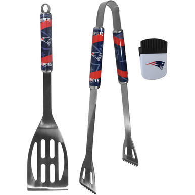 New England Patriots 2 Piece BBQ Set and Chip Clip - Sports Unlimited