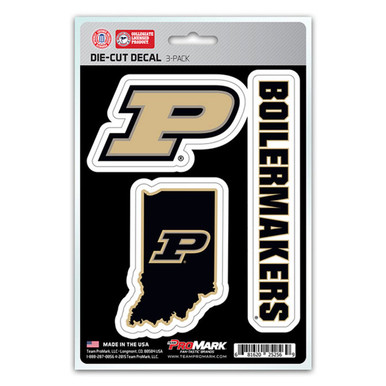 Purdue Boilermakers Die Cut Team Decal - 3 Pack - Sports Unlimited