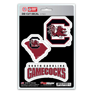 South Carolina Gamecocks Die Cut Team Decal - 3 Pack - Sports Unlimited