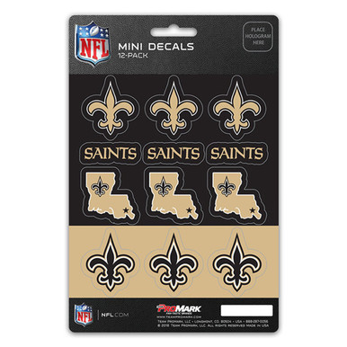 New Orleans Saints Mini Decal Set - 12 Pack - Sports Unlimited