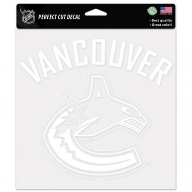 Vancouver Canucks Perfect Cut White Decal - Sports Unlimited