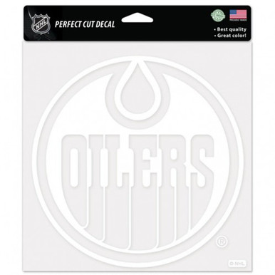 Edmonton Oilers Perfect Cut White Decal - Sports Unlimited