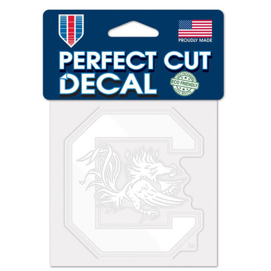 South Carolina Gamecocks Perfect Cut White Decal - Sports Unlimited