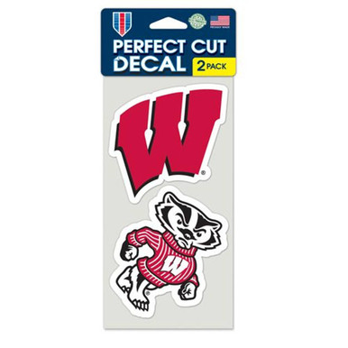 Wisconsin Badgers Set of 2 Die Cut Decals - Sports Unlimited