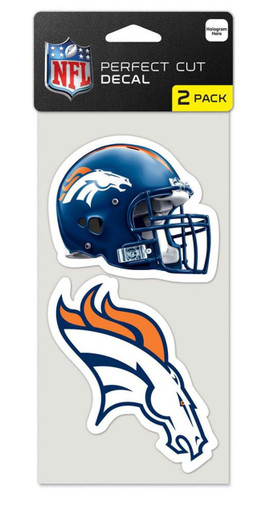 Denver Broncos Set of 2 Die Cut Decals - Sports Unlimited