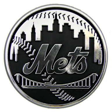 New York Mets Silver Car Emblem - Sports Unlimited