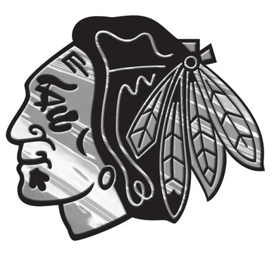 Chicago Blackhawks Silver Car Emblem - Sports Unlimited