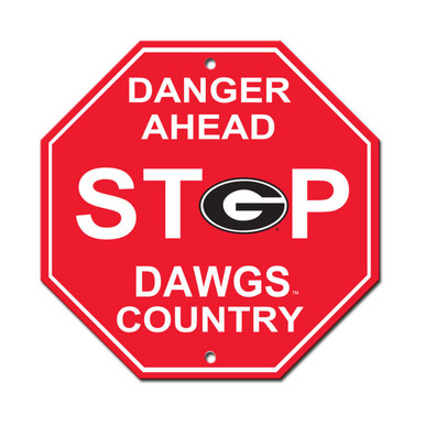 Georgia Bulldogs 12" x 12" Plastic Stop Sign - Sports Unlimited