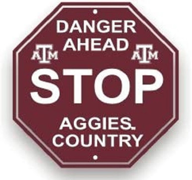 Texas A&M Aggies 12" x 12" Plastic Stop Sign - Sports Unlimited