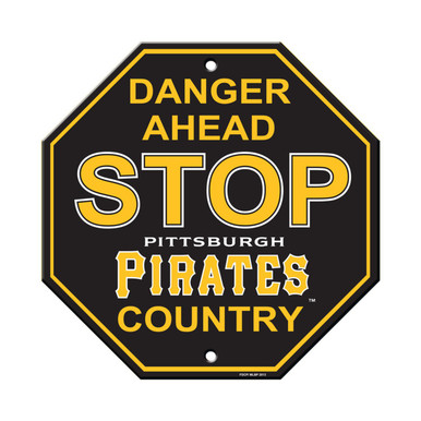 Pittsburgh Pirates 12" x 12" Plastic Stop Sign - Sports Unlimited