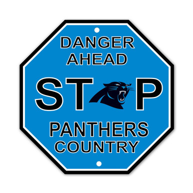 Carolina Panthers 12" x 12" Plastic Stop Sign - Sports Unlimited